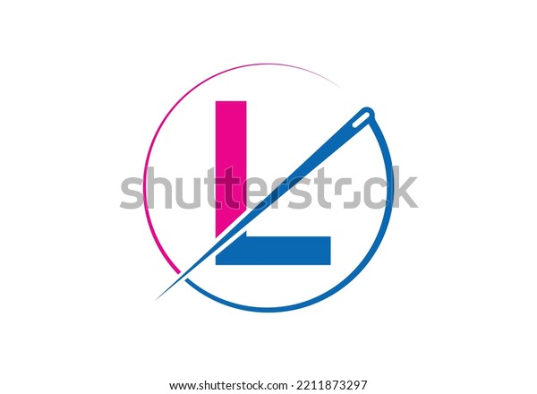 Initial Letter L Tailor Logo Needle Stock Vector (Royalty Free ...