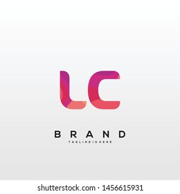 Initial Letter Lc Logo Colorful Background Stock Vector (Royalty Free ...