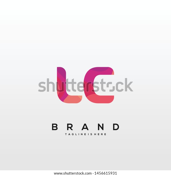 Initial Letter Lc Logo Colorful Background Stock Vector (Royalty Free ...