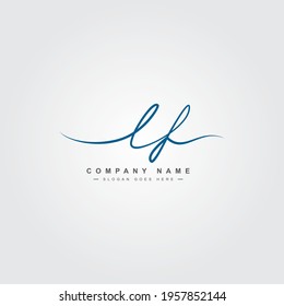 Initial Letter Lf Logo Handwritten Signature Stock Vector (Royalty Free ...