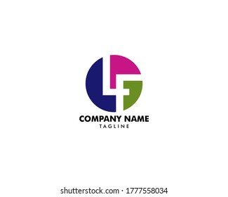 Initial Letter Lf Logo Template Design Stock Vector (Royalty Free ...