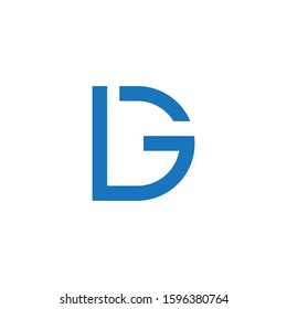 Initial Letter Lg Logo Blue Color Stock Vector (Royalty Free ...