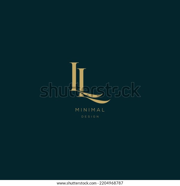 Initial Letter Ll Alphabet Minimal Vector Stock Vector (Royalty Free ...