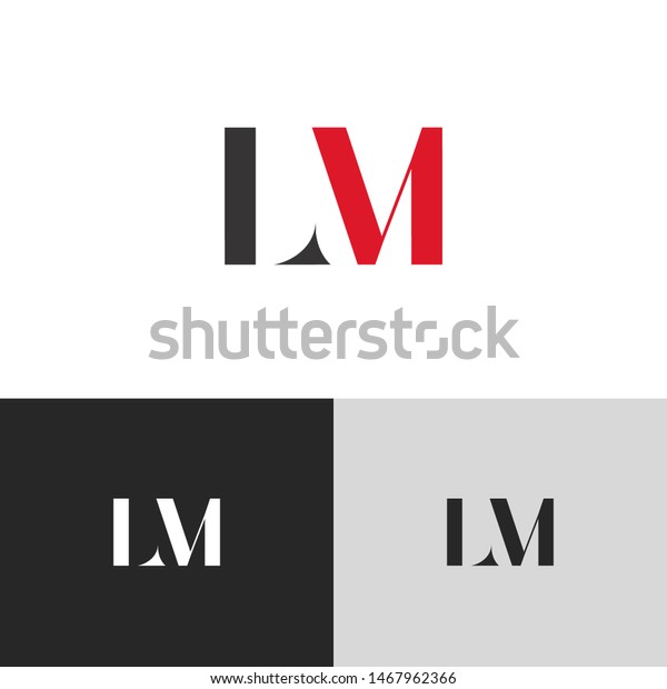 Initial Letter Lm Uppercase Modern Logo Stock Vector (Royalty Free ...