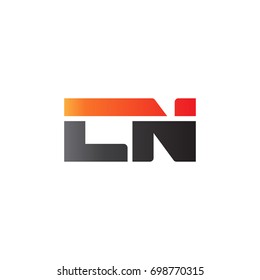 Initial Letter Ln Straight Linked Line Stock Vector (Royalty Free ...