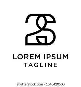 Initial Letter Logo 2s S2 Logo Stock Vector (Royalty Free) 1548420500 ...