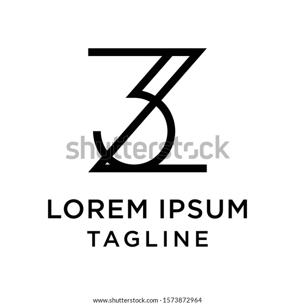 initial letter logo 3Z, Z3 logo template