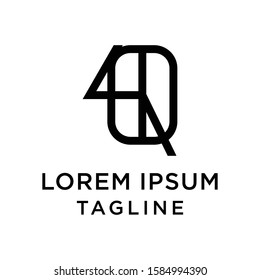 Initial Letter Logo 4q Q4 Logo Stock Vector (Royalty Free) 1584994390