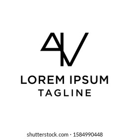 Initial Letter Logo 4v V4 Logo Stock Vector (Royalty Free) 1584990448