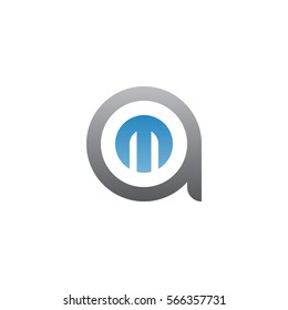 Initial Letter Logo M Inside Circle Stock Vector (Royalty Free ...