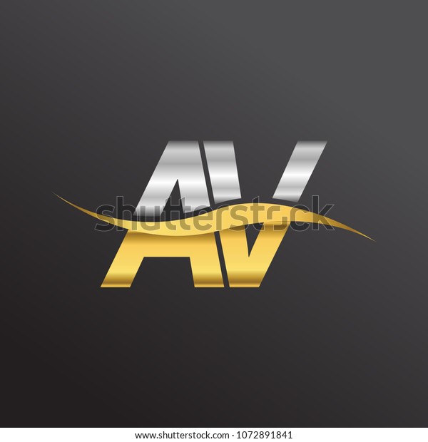 Initial Letter Logo Av Company Name Stock Vector (Royalty Free) 1072891841