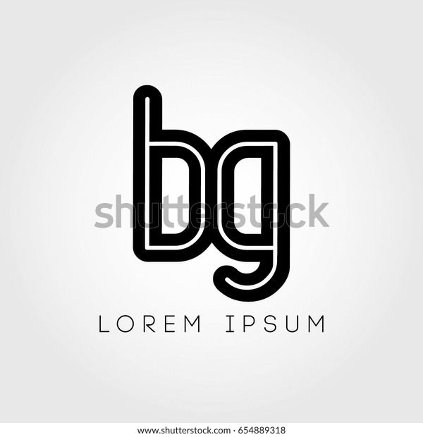 Initial Letter Logo Bg Outline Lowercase Stock Vector (Royalty Free ...