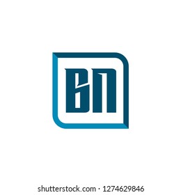 Initial Letter Logo Bn Template Design Stock Vector (Royalty Free ...