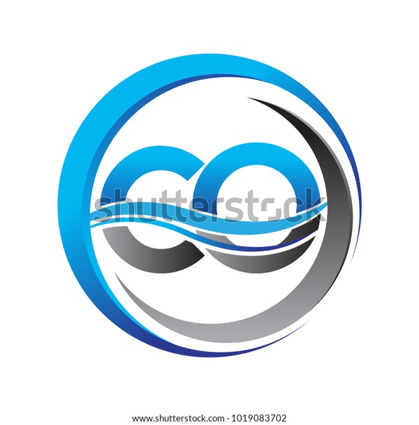 Initial Letter Logo Co Company Name Stock Vector (Royalty Free ...