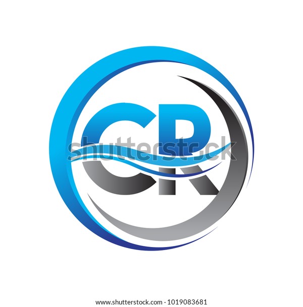 Initial Letter Logo Cr Company Name Stock Vector (Royalty Free ...