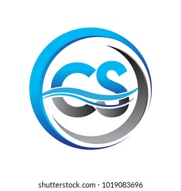 Initial Letter Logo Cs Company Name Stock Vector (Royalty Free ...