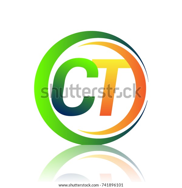 Initial Letter Logo Ct Company Name Stock Vector (Royalty Free) 741896101
