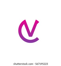 Initial Letter Logo Cv Vc V Stock Vector (Royalty Free) 567195223 ...