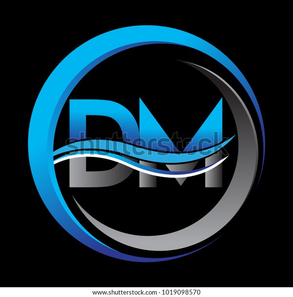 Initial Letter Logo Dm Company Name Stock Vector (Royalty Free) 1019098570