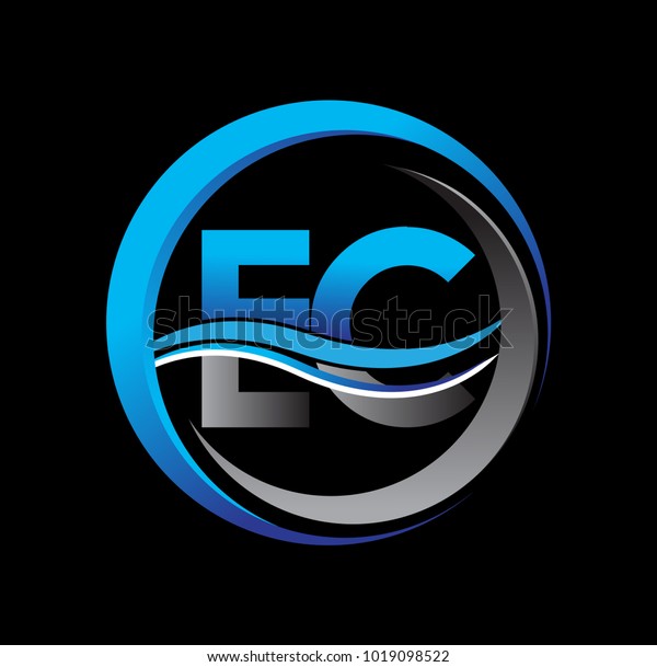 Initial Letter Logo Ec Company Name Stock Vector (Royalty Free ...