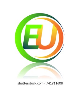 Initial Letter Logo Eu Company Name Stock Vector (Royalty Free ...