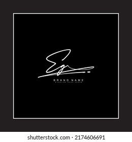 Initial Letter Logo Hand Drawn Signature Stock Vector (Royalty Free ...