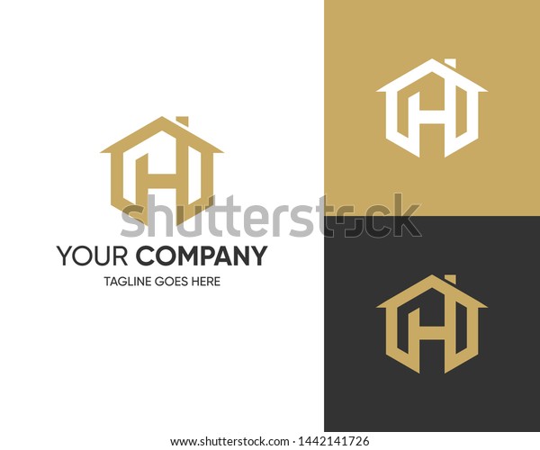 Initial Letter Logo Hh Letter House Stock Vector (Royalty Free ...