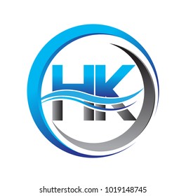 Initial Letter Logo Hk Company Name Stock Vector (Royalty Free ...