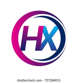 Initial Letter Logo Hx Company Name Stock Vector (Royalty Free ...