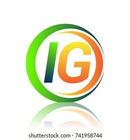 Initial Letter Logo Ig Company Name Stock Vector (Royalty Free) 741958744