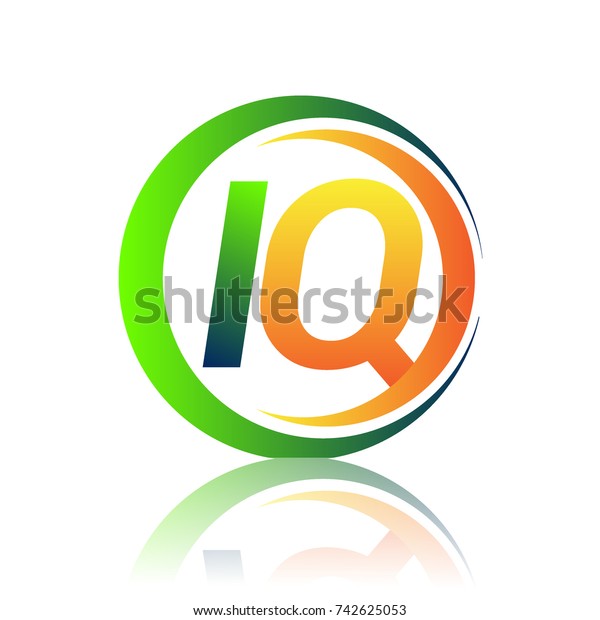 Initial Letter Logo Iq Company Name Stock Vector (Royalty Free) 742625053