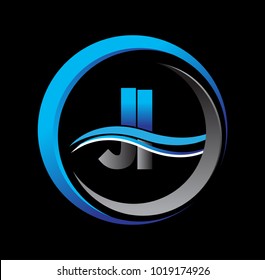 Initial Letter Logo Ji Company Name Stock Vector (Royalty Free ...