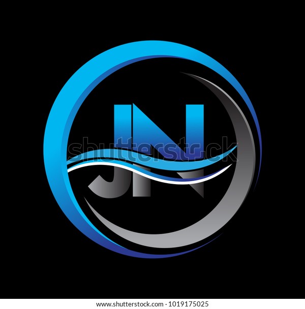 Initial Letter Logo Jn Company Name Stock Vector (Royalty Free ...
