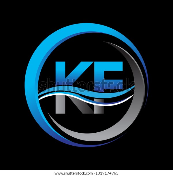 Initial Letter Logo Kf Company Name Stock Vector (Royalty Free) 1019174965