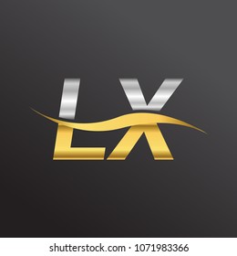 Initial Letter Logo Lx Company Name Stock Vector (Royalty Free ...