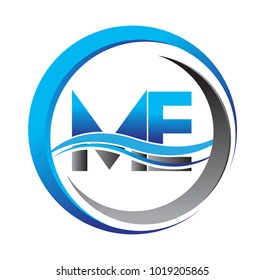 Initial Letter Logo Me Company Name Stock Vector (Royalty Free ...