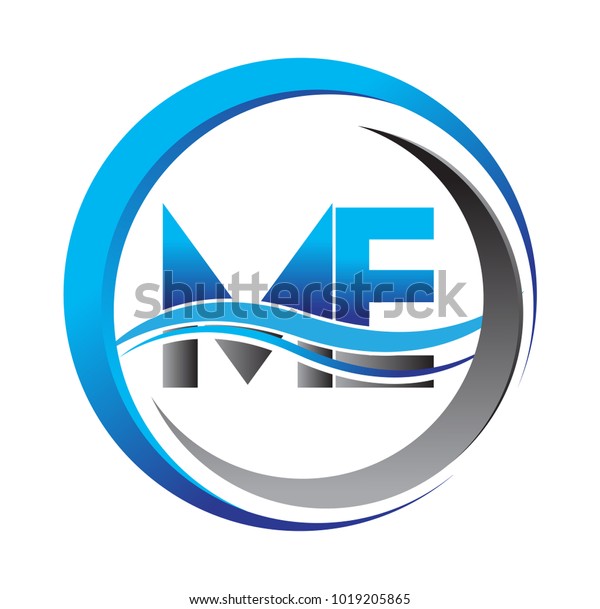Initial Letter Logo Me Company Name Stock Vector (Royalty Free ...