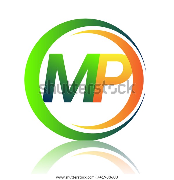 Initial Letter Logo Mp Company Name Stock Vector (Royalty Free) 741988600