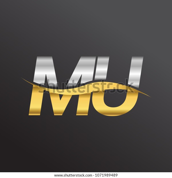 Initial Letter Logo Mu Company Name Stock Vector (Royalty Free ...