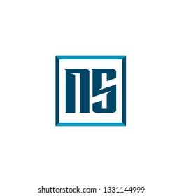 Initial Letter Logo Ns Template Vector Stock Vector (Royalty Free ...