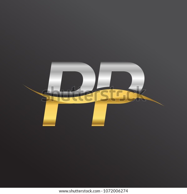 Initial Letter Logo Pp Company Name Stock Vector (Royalty Free ...