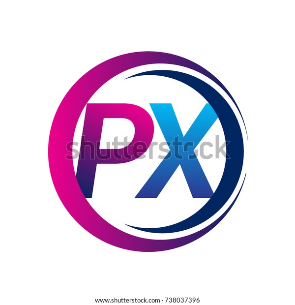 Initial Letter Logo Px Company Name Stock Vector (Royalty Free) 738037396