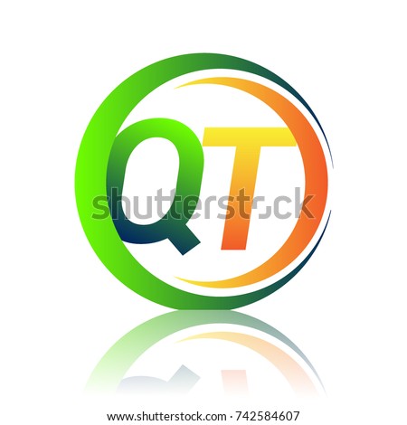 Initial Letter Logo QT Company Name Stock Vector (Royalty Free ...