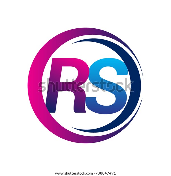 Initial Letter Logo Rs Company Name Stock Vector (Royalty Free ...