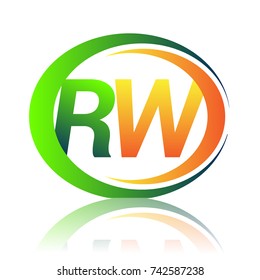 Initial Letter Logo Rw Company Name Stock Vector (Royalty Free ...