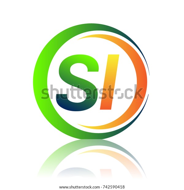 Initial Letter Logo Si Company Name Stock Vector (Royalty Free ...