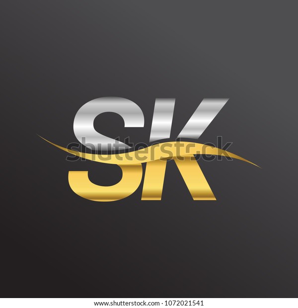 Initial Letter Logo Sk Company Name Stock Vector (Royalty Free) 1072021541
