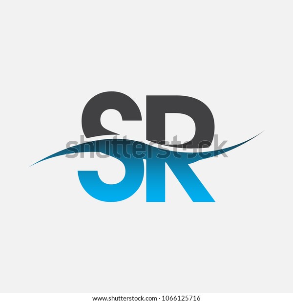 Initial Letter Logo Sr Company Name Stock Vector (Royalty Free) 1066125716