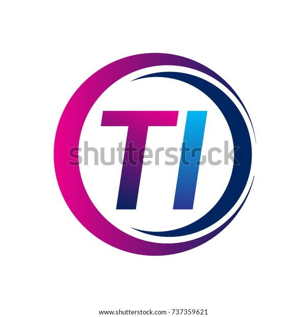 Initial Letter Logo Ti Company Name Stock Vector (Royalty Free) 737359621