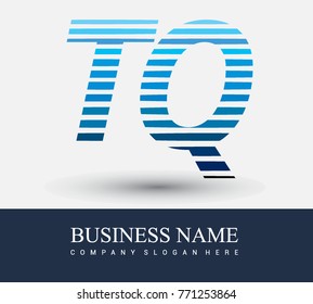 Initial Letter Logo Iq Colored Blue Stock Vector (Royalty Free ...